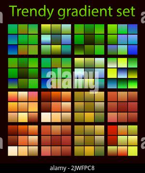 Set swatches colorful gradient background violet palette of vector ...