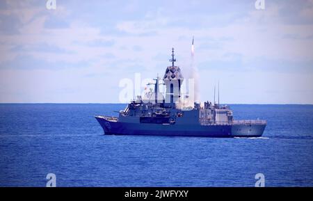 HMAS Perth (FFH 157) Anzac-class frigate of the Royal Australian Navy ...