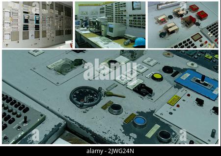 One of the control rooms of the nuclear power plant, where in 1986 the ...