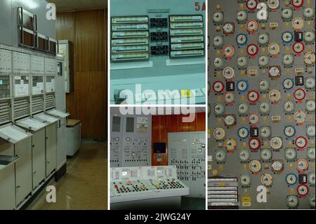 One of the control rooms of the nuclear power plant, where in 1986 the ...