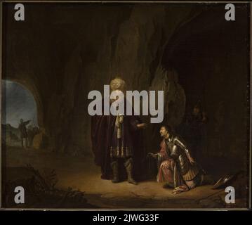 David and Saul at the Cave of En Gedi, Historical Bible, Anonymous ...