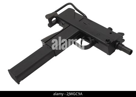 Small submachine gun for concealed carry isolated on white background ...