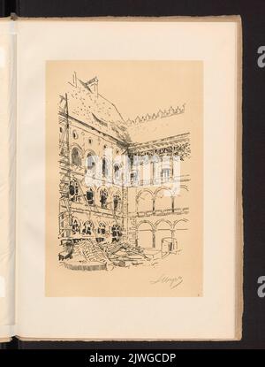 The Castle Courtyard. Cotty, Jan (Warszawa ; drukarnia i zakład ...