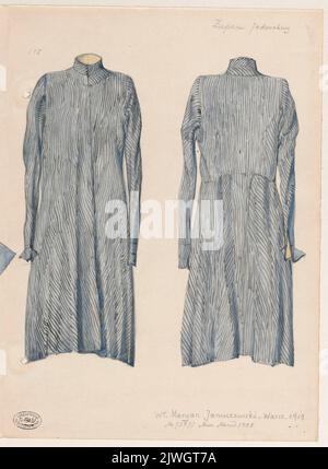 Silk żupan (czekman style), 1780s - side view (style) in the scale of 1 ...