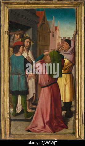 The upper left wing of Colijn de Coter's polyptych depicts Ecce Homo ...