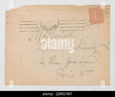 Letter to Maria Mickiewiczówna. Makowski, Tadeusz (1882-1932), author ...