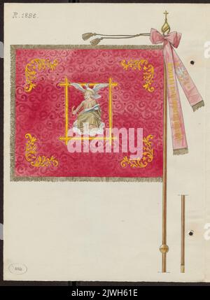 Heraldic flag of the association of bookbinder companions, 1895 – side ...