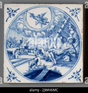 Tile. Amsterdam (ośrodek ceramiczny ; ca 1580- ), factory Stock Photo ...