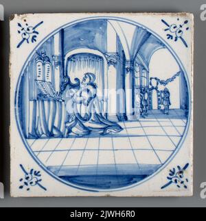 Tile. Amsterdam (ośrodek ceramiczny ; ca 1580- ), factory Stock Photo ...
