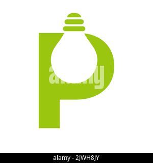 Letter R Electric Logo Combine With Electric Bulb Icon Vector Template ...