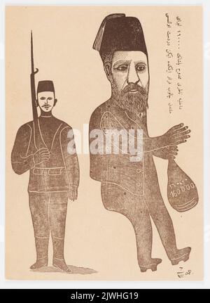 Caricature from the Young Turk Revolution – Reza and Tahsin harnessed ...