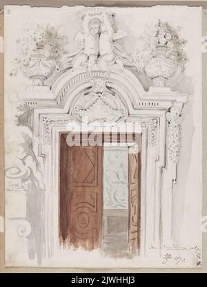 Study of the architectural ornamentation of a door. Czachórski ...