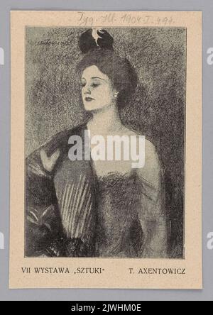 Reproduction of drawing: Axentowicz, Teodor (1859-1938), Sadness; from ...