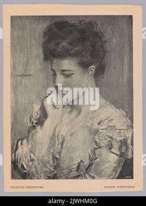 Reproduction of drawing: Axentowicz, Teodor (1859-1938), Sadness; from ...