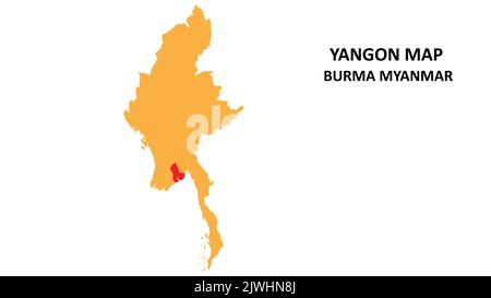City Map Yangon Myanmar Asia vector illustration black white Stock ...