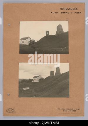 Nowogródek (curr. Navahrudak, Belarus). Castle ruins and parish church ...