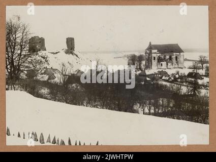 Nowogródek (curr. Navahrudak, Belarus). Castle ruins and parish church ...