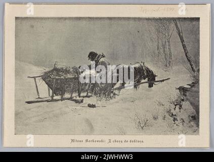 Reproduction of a painting: Alfons Borkowski (1850-1918), At a Sejm ...