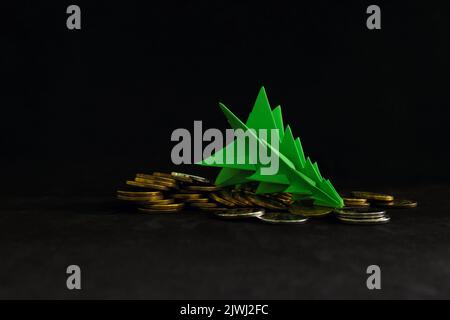 Christmas season crisis, recession and economic collapse concept ...