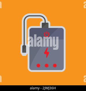 Power bank icon, battery. Icon related to electronic, technology. Flat ...