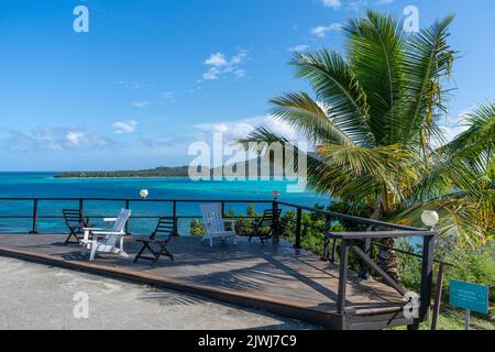 View of lagoon and surrounding islands from Nanuya Island Resort ...