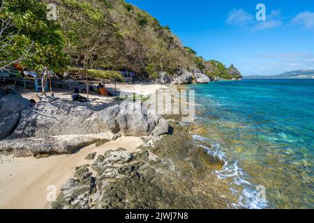Beach at Sawa-i-Lau limestone caves, made famous by movie Blue Lagoon ...