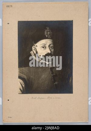 Photograph of painting: portrait of Stephen Báthory in a decorative ...