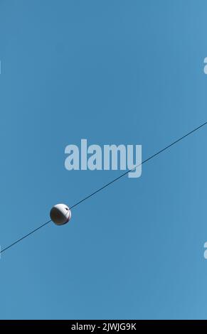 Red power line marker balls for preventing bird / plane collisions ...