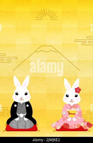Cute New Year rabbits. Funny bunnies in traditional Chinese costumes ...