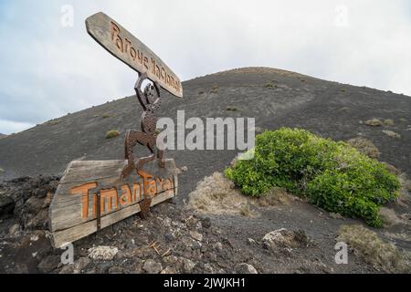 The demon of Timanfaya, symbol of the National Park Stock Photo - Alamy