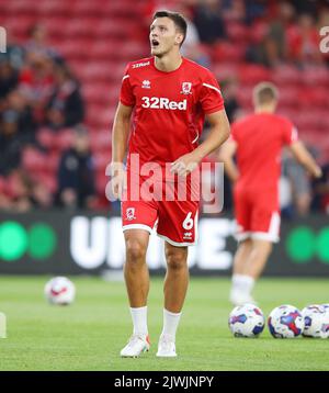 Dael Fry of Middlesbrough during the Sky Bet Championship match Norwich ...
