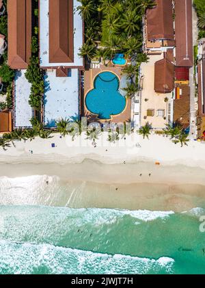 Haad Rin beach or Hat Rin in Ko Pha Ngan, Thailand Stock Photo - Alamy