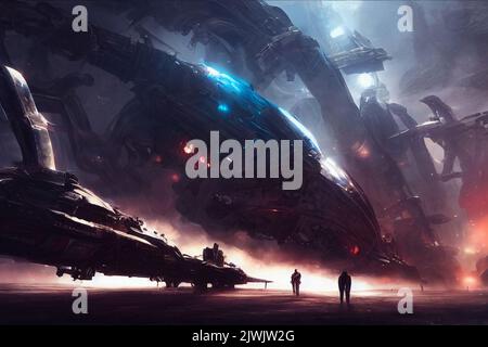 digital illustration of fantasy environment concept design sketch idea ...