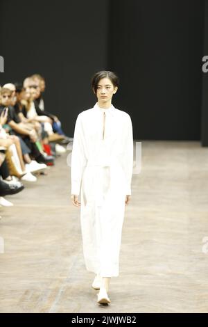 09/06/2022, Berlin, Germany,Models walk the runway at the Bobkova show ...