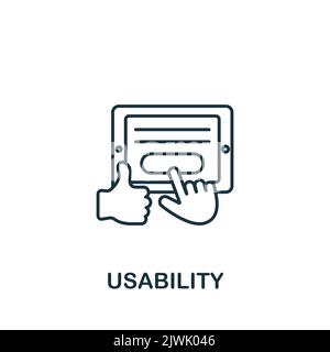 Usability icon. Monochrome simple Web Design icon for templates, web ...