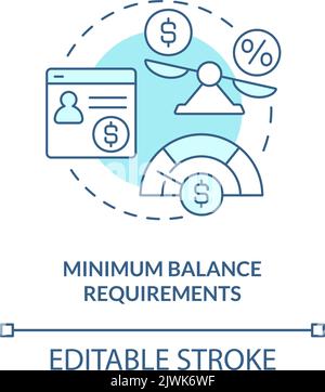 Minimum balance requirements concept icon Stock Vector Image & Art - Alamy