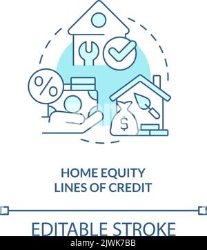 Home equity lines of credit concept icon Stock Vector Image & Art - Alamy
