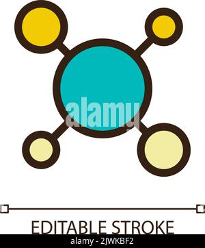 Structure of molecules flat color ui icon Stock Vector Image & Art - Alamy