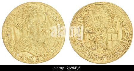 Lithuanian ducat. Zygmunt II August (król polski ; 1544-1572), ruler ...