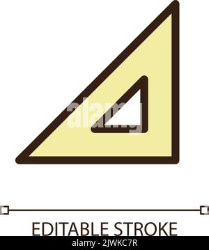 Rectangle ruler flat color ui icon Stock Vector Image & Art - Alamy