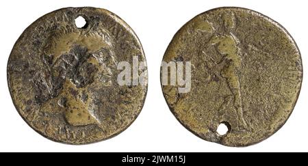 sestertius. Trajan (cesarz rzymski ; 98-117), emperor Stock Photo - Alamy