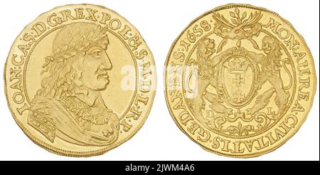 Gdańsk 2 ducats. Lesse Daniel (1656-1685), mint tenant, Jan III ...