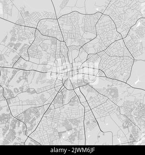 Vector map of Harare city. Urban grayscale poster. Road map with ...