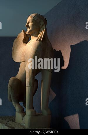Sphynx sculpture at Kerameikos site, Athens, Greece Stock Photo - Alamy
