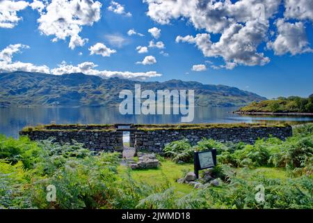 LOCH MORAR LOCHABER SCOTLAND LATE SUMMER CHAPEL OF INVERBEG AND ...