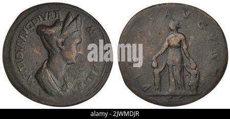 sestertius. Trajan (cesarz rzymski ; 98-117), emperor Stock Photo - Alamy