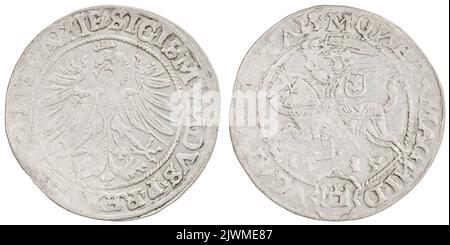 Lithuanian 1 groschen. Zygmunt I Stary (król polski ; 1506-1548), ruler ...