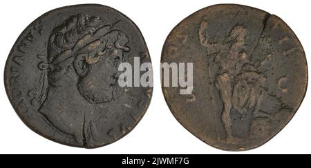 sestertius. Hadrian (Roman emperor; 117-138), emperor Stock Photo - Alamy
