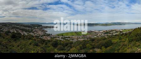 Firth of Clyde, Panorama from Lyle Hill, Greenock Stock Photo - Alamy