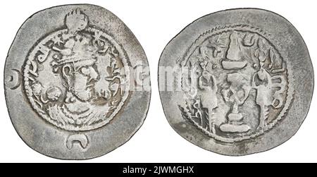 drachm. Chosroes I (władca Persji ; 531-579), ruler Stock Photo - Alamy